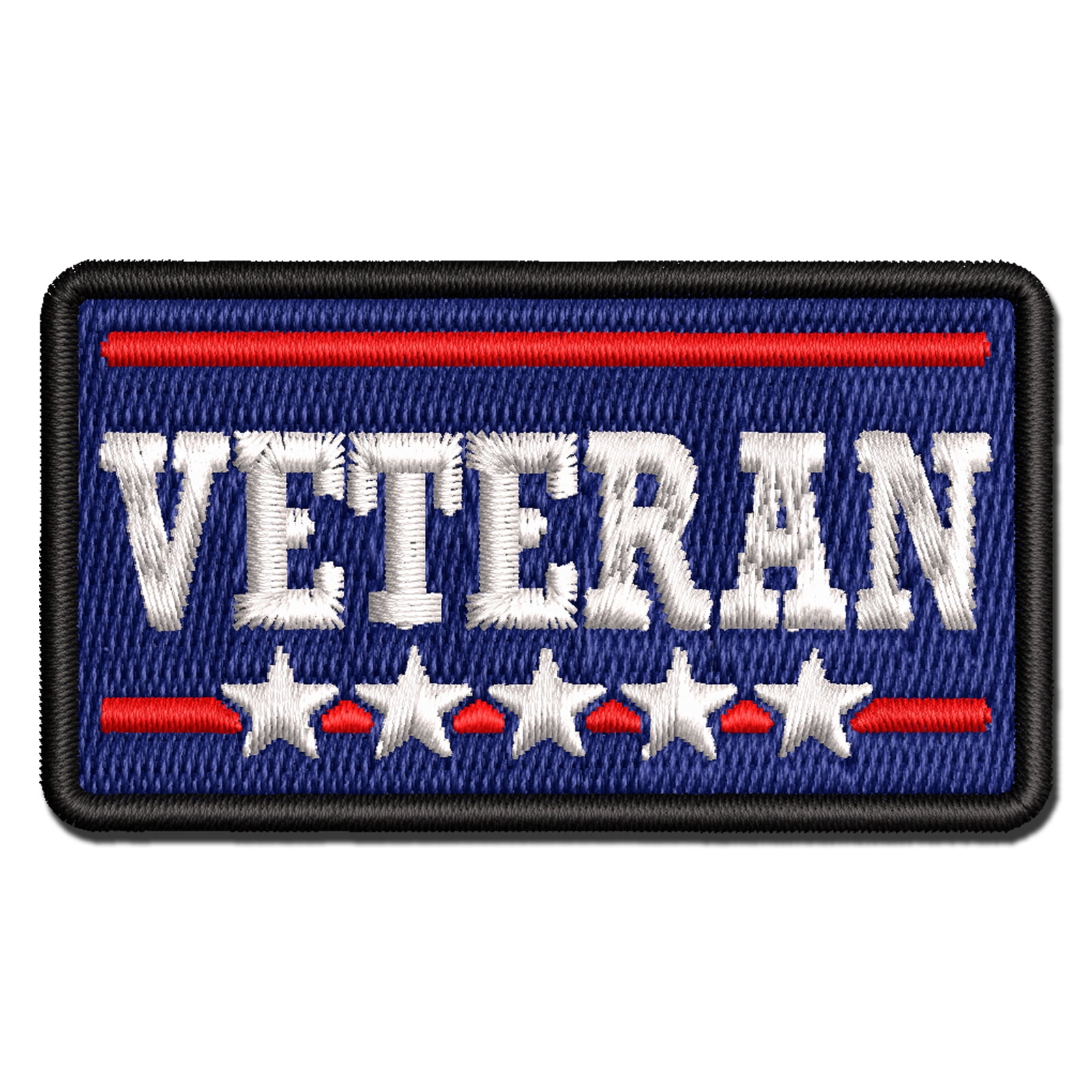 Veteran United States of America Military Stars Applique Multi-Color ...