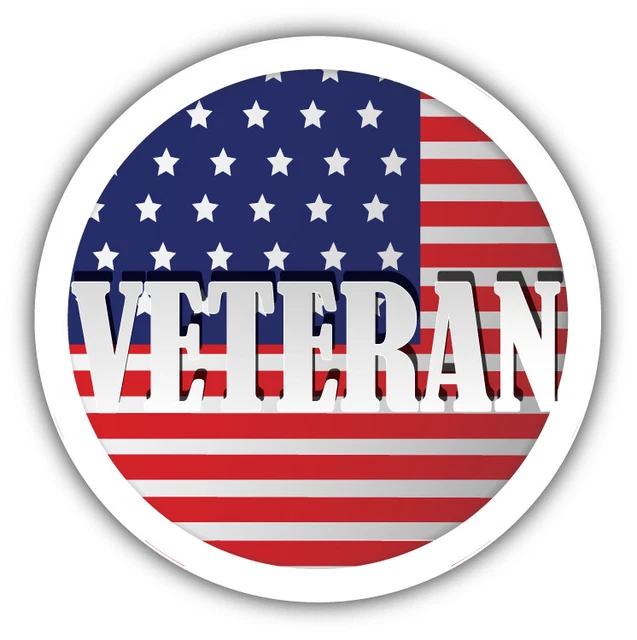 Veteran Usa World Flag Label Sticker Phone Decal Water Bottle Stickers ...