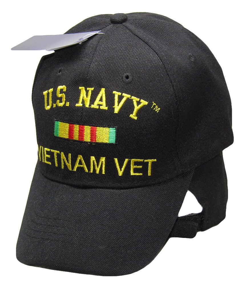 ANT Enterprises US Navy Vet Baseball Cap, Black, One Size, Embroidered ...