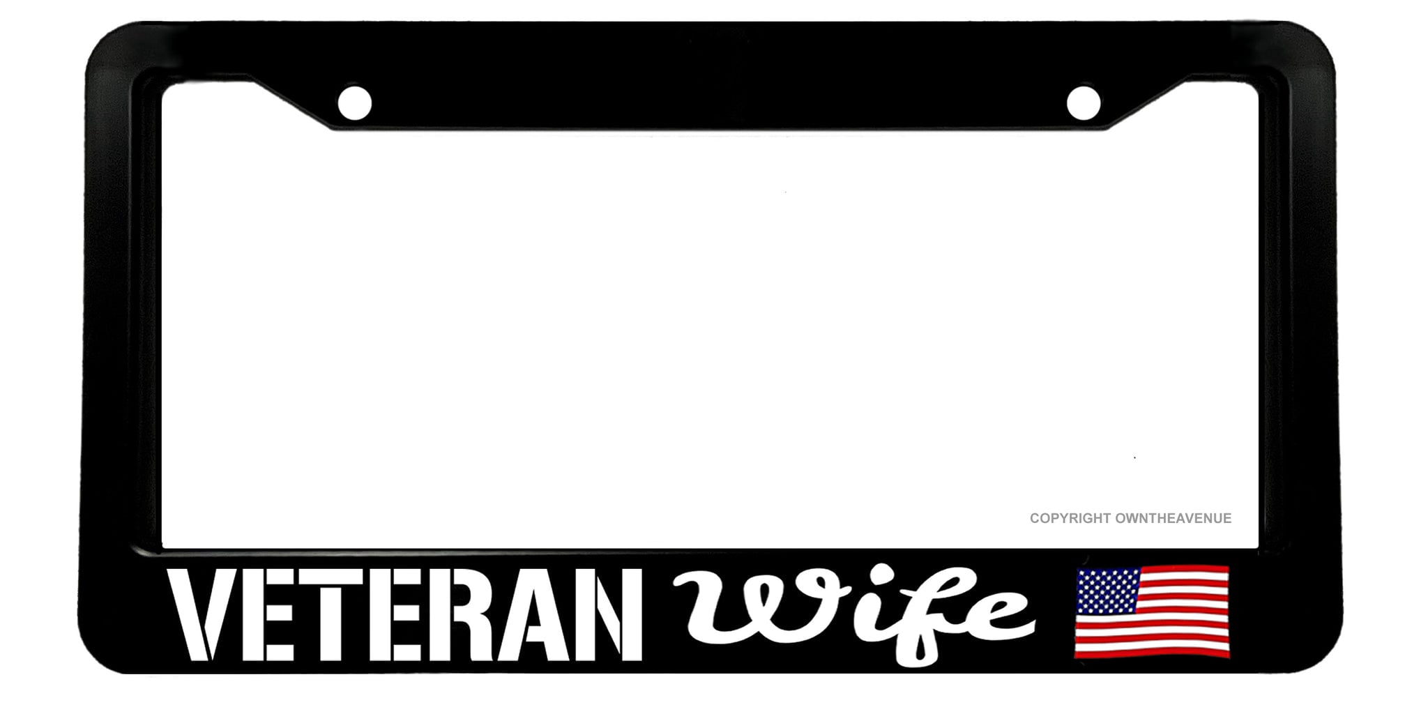 Veteran Wife USA American Flag Military Army License Plate Frame ...