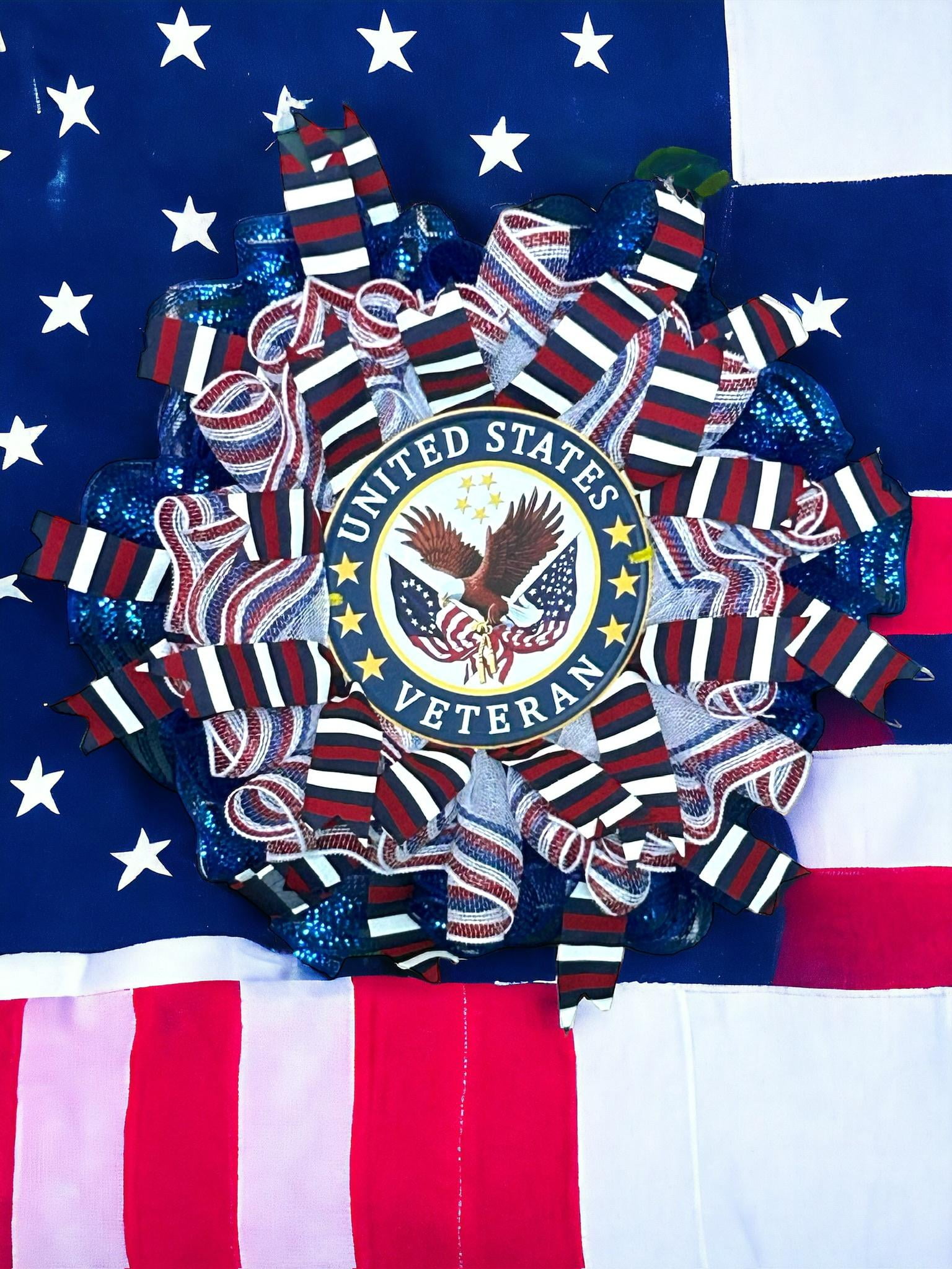 Veteran Wreath, Military Wreath, Patriotic Wreath, US Veteran Wreath ...