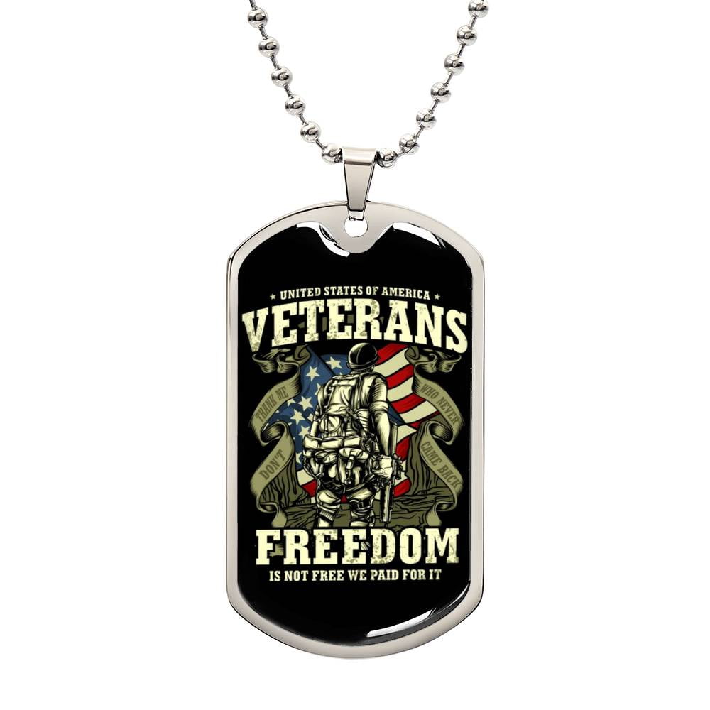 Veteran dog tag - Freedom Is Not Free - Graphic Military Dog Tag ...