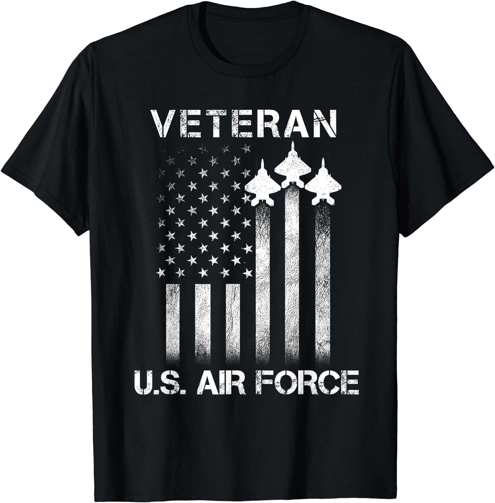 Veteran of the US Air Force Patriotic USA Flag Tee USAF T-Shirt ...