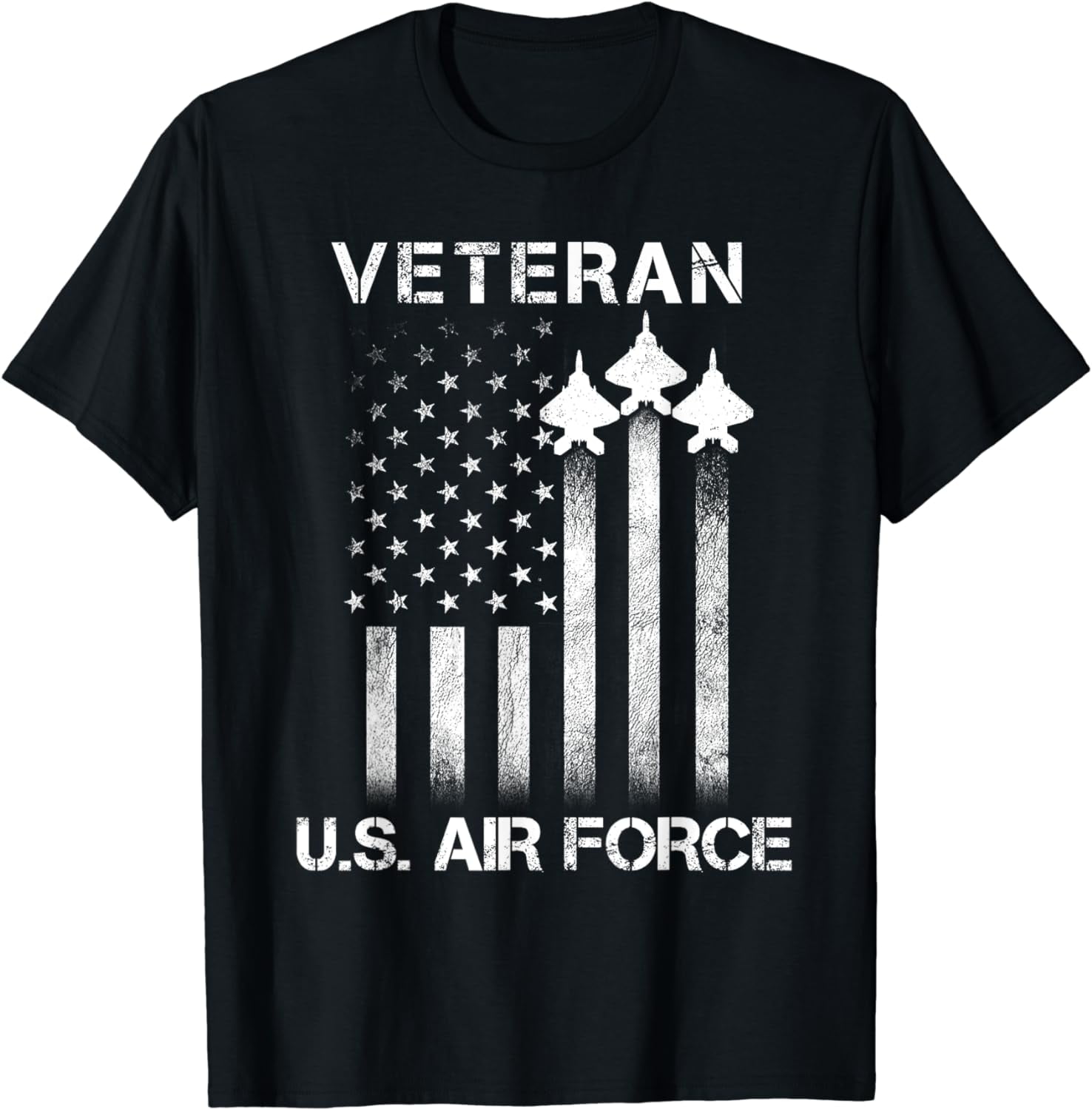 Veteran of the US Air Force Patriotic USA Flag Tee USAF T-Shirt ...