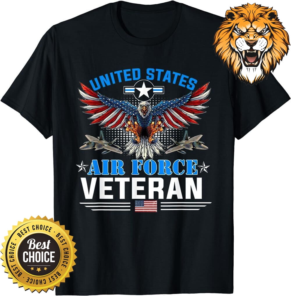 Veteran of the United States US Air Force Eagle USAF Veteran T-Shirt ...
