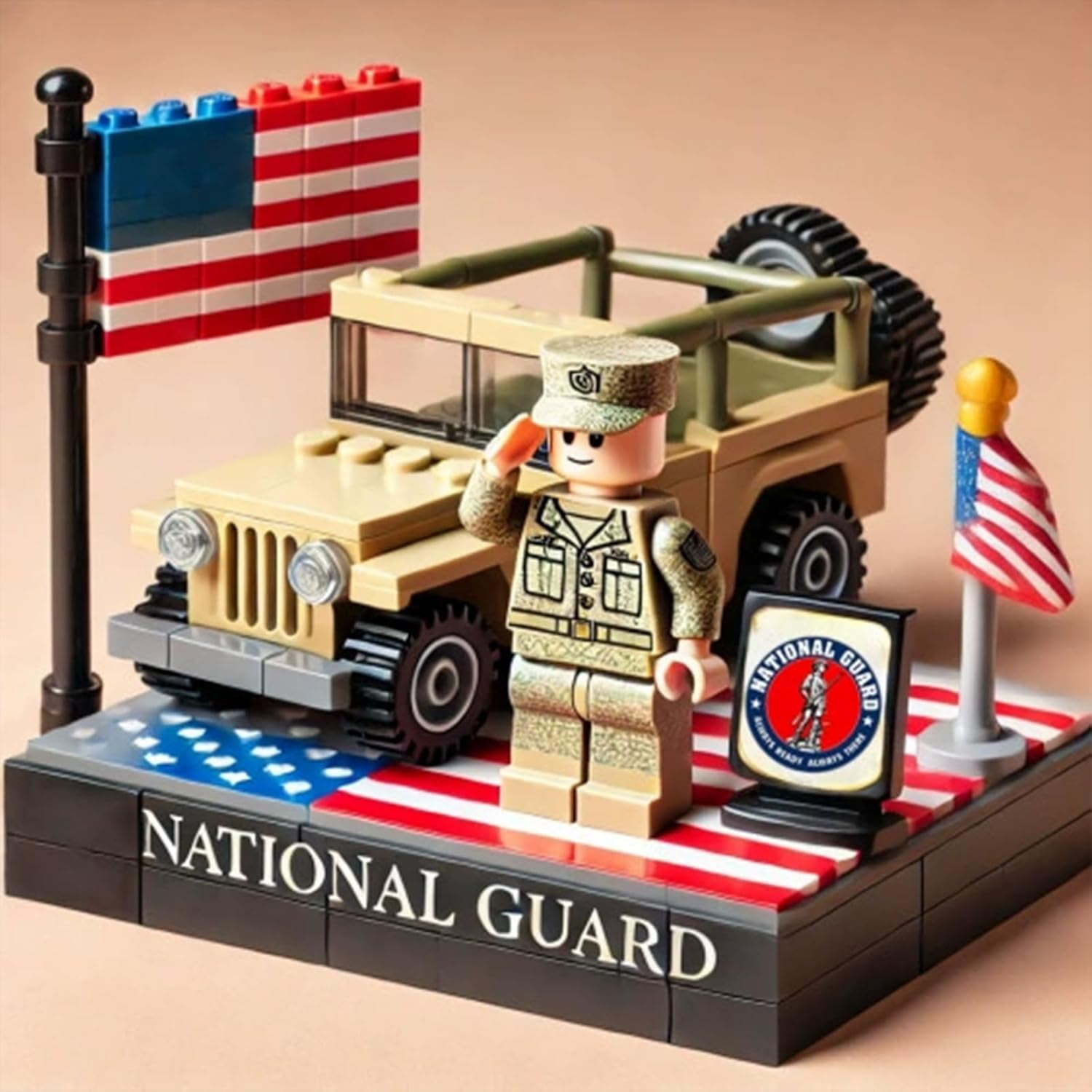 Veterans Blocks Six Major Military Branches Building Blocks Figurine ...