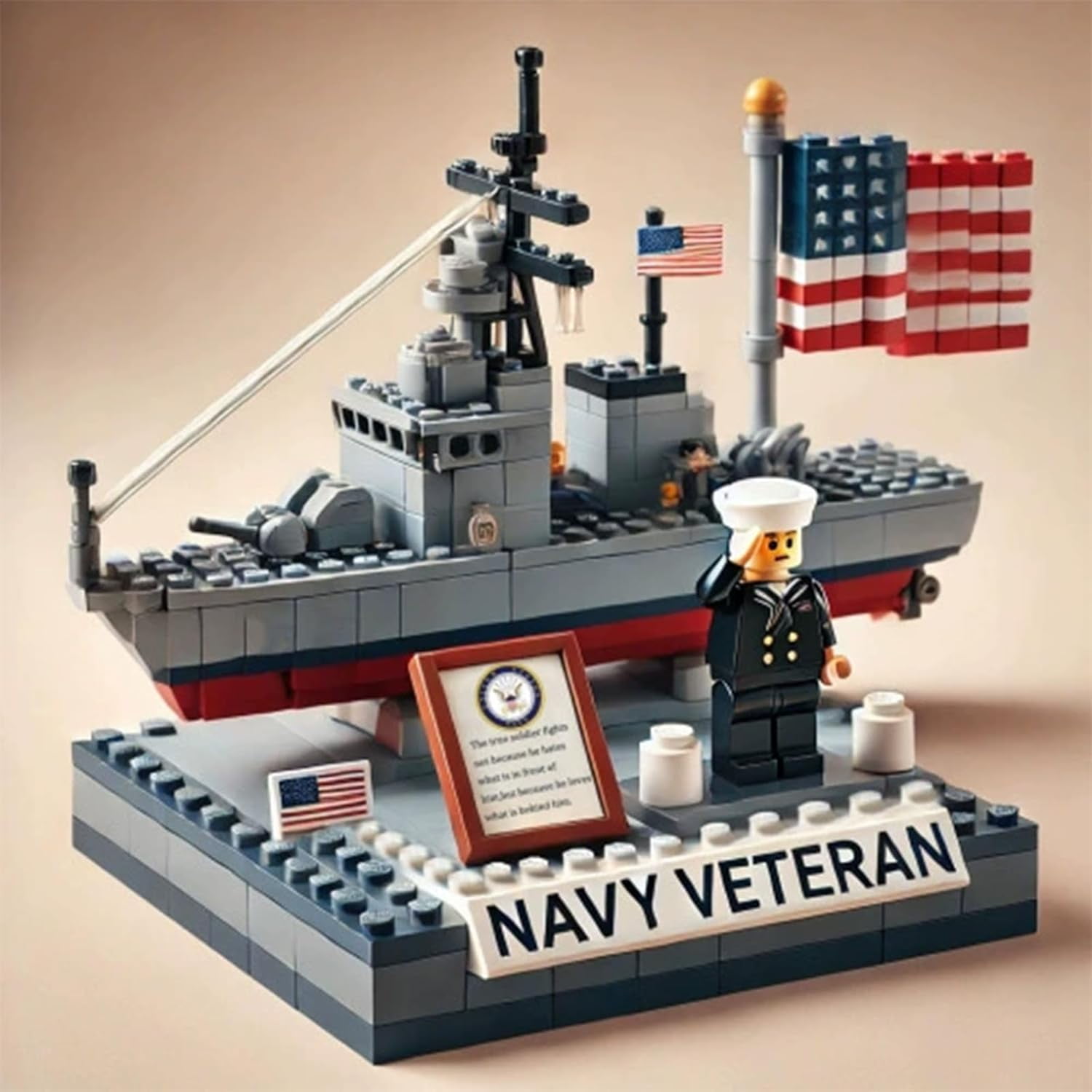 Veterans Blocks Six Major Military Branches Building Blocks Figurine ...