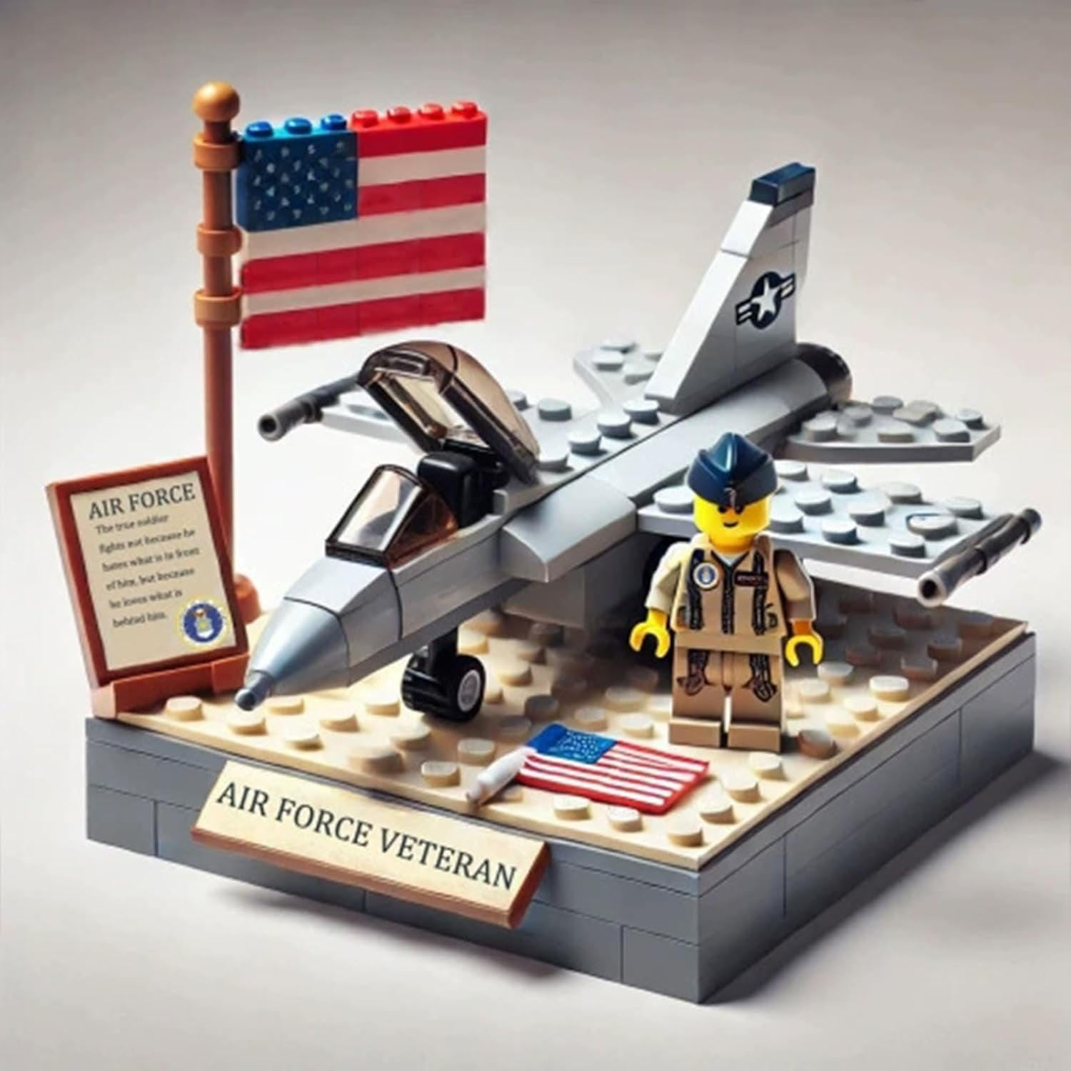 Veterans Blocks Six Major Military Branches Building Blocks Figurine ...
