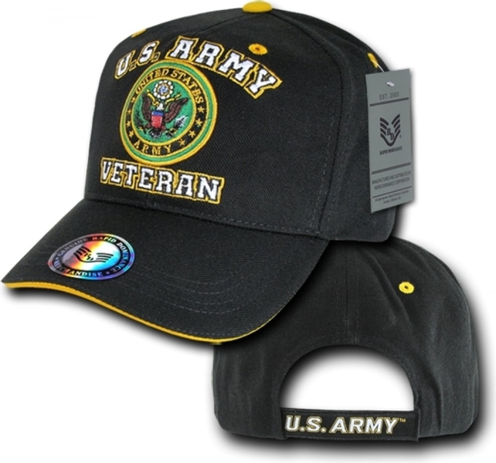 'Veterans' Caps, Army, Black - Walmart.com