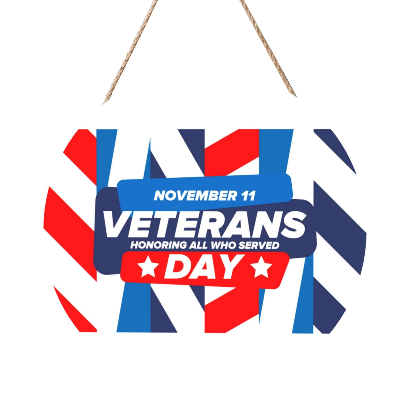 Veterans Day 2025 Wooden Hanging Sign Ornament Welcome Sign For Front ...