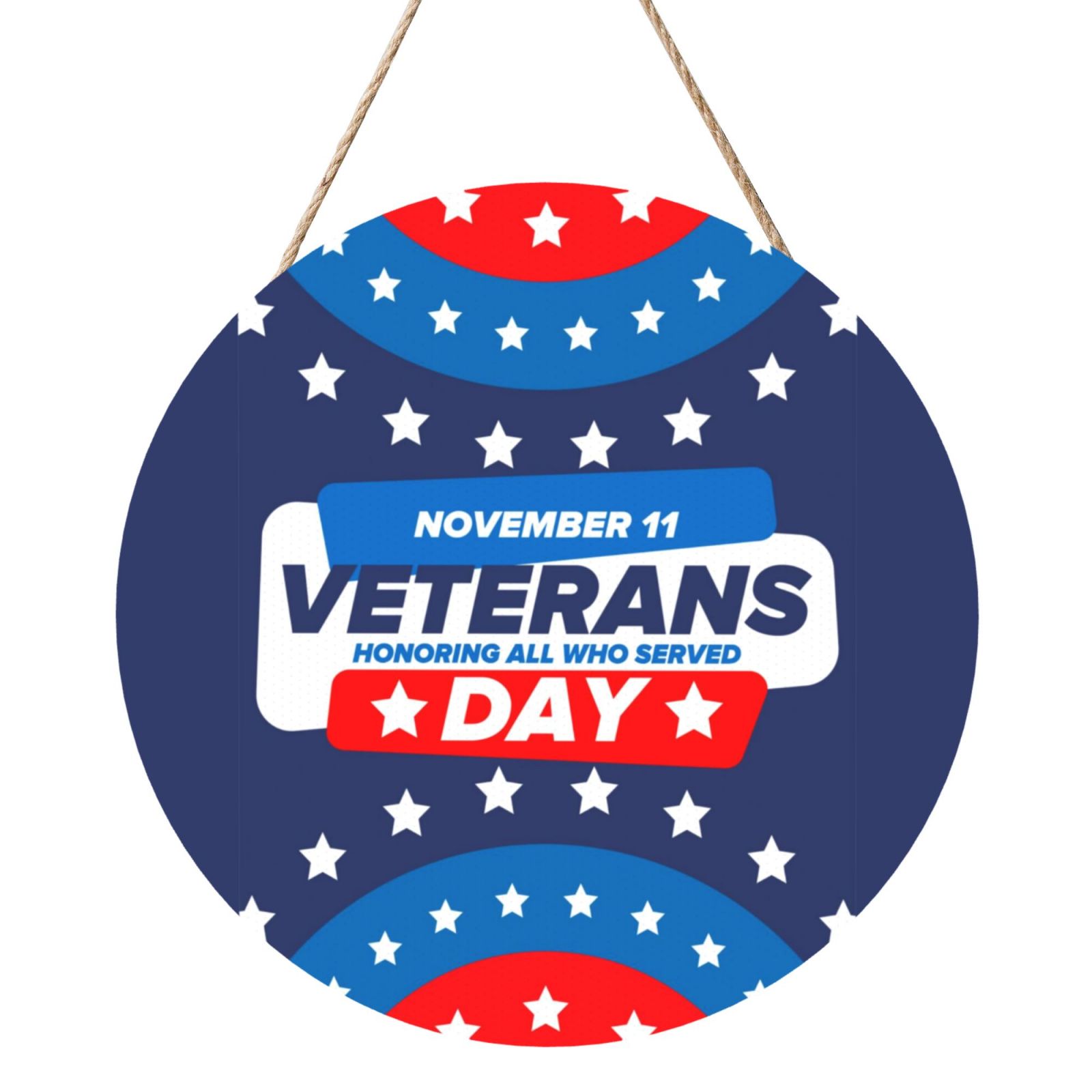 Veterans Day 2025 Wooden Hanging Sign Ornament Welcome Sign For Front ...