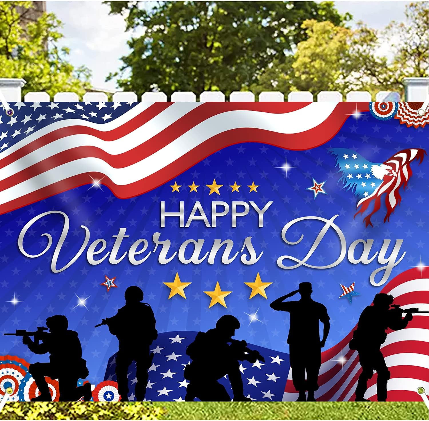 Veterans Day Backdrop, Happy Veterans Day Banner, Veterans Day ...