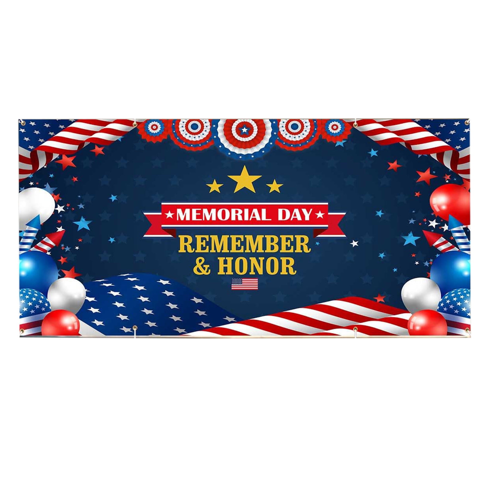 Veterans Day Decorations - Patriotic Memorial Day Banner, Red & Blue ...