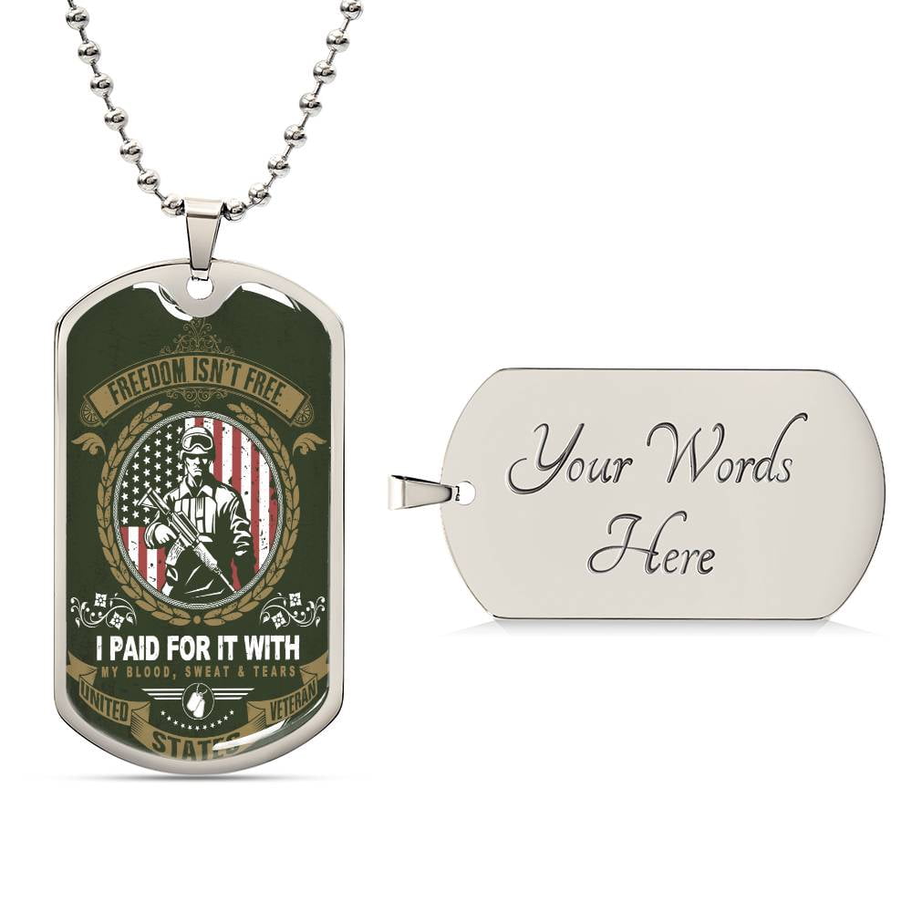 Veterans Day Gift, Military Dog Tags, I Am A Veteran, Dog Tag Necklace ...