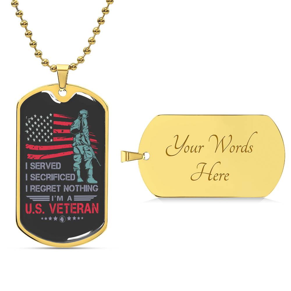 Veterans Day Gift, Military Dog Tags, I Am A Veteran, Dog Tag Necklace ...