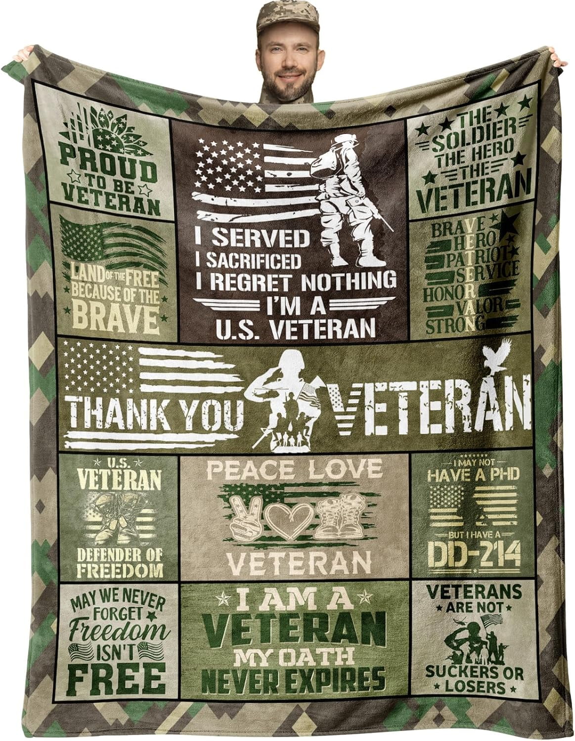 Veterans Day Gifts Throw Blanket 60" x 50" - Walmart.com
