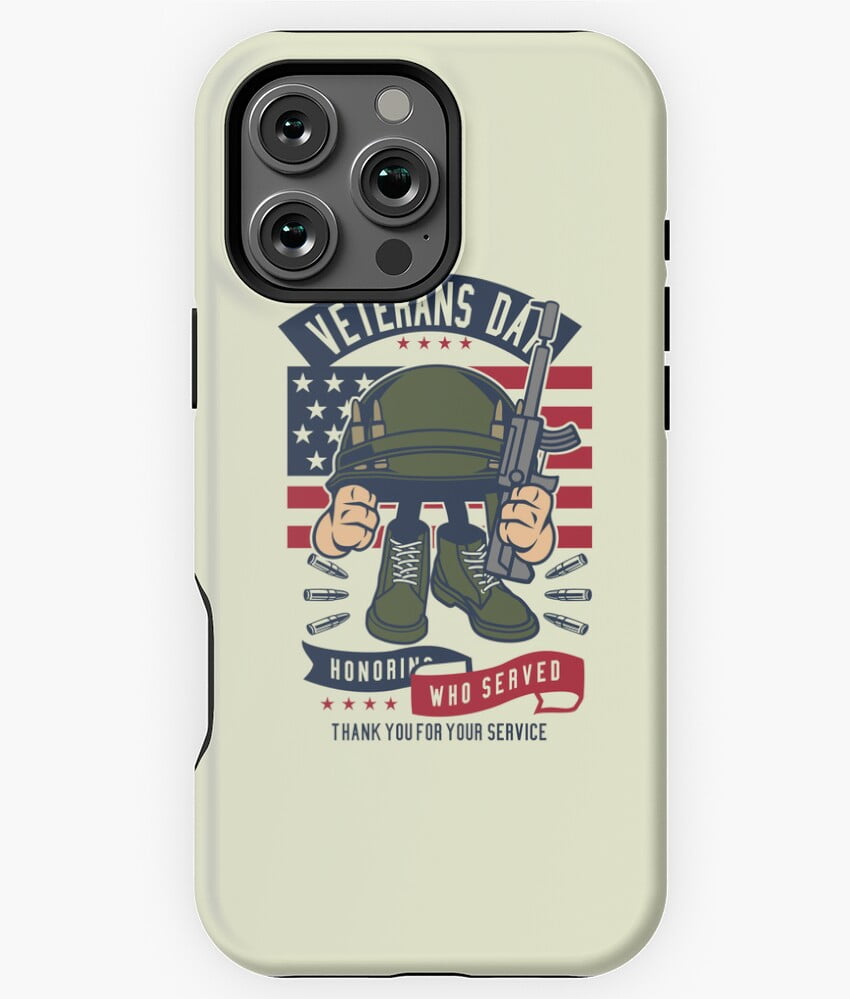 Veterans Day Tribute Phone Case for iPhone 16 15 14 13 12 11 Pro Max ...