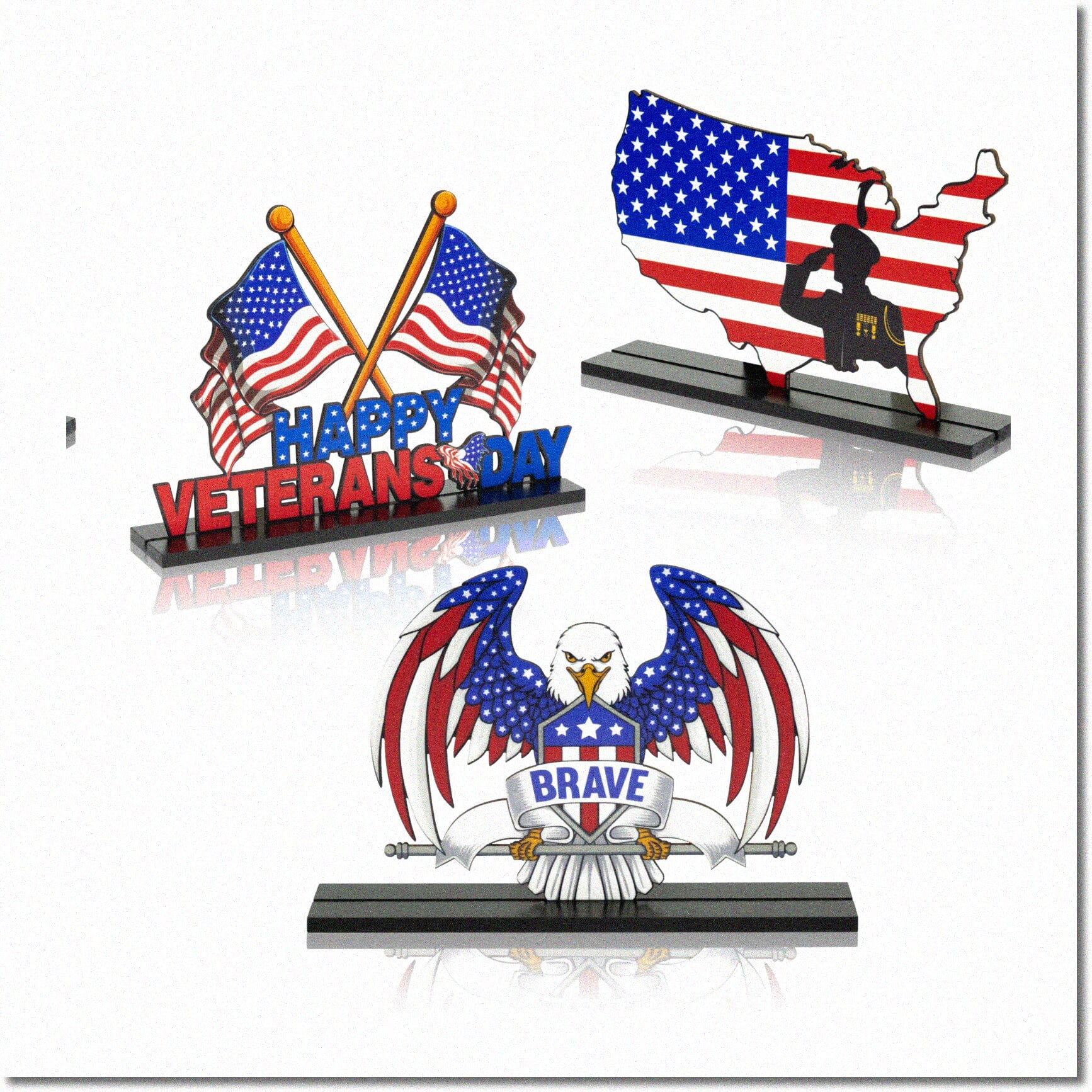 Veterans Day Tribute Table Set: Patriotic Centerpiece Decorations ...