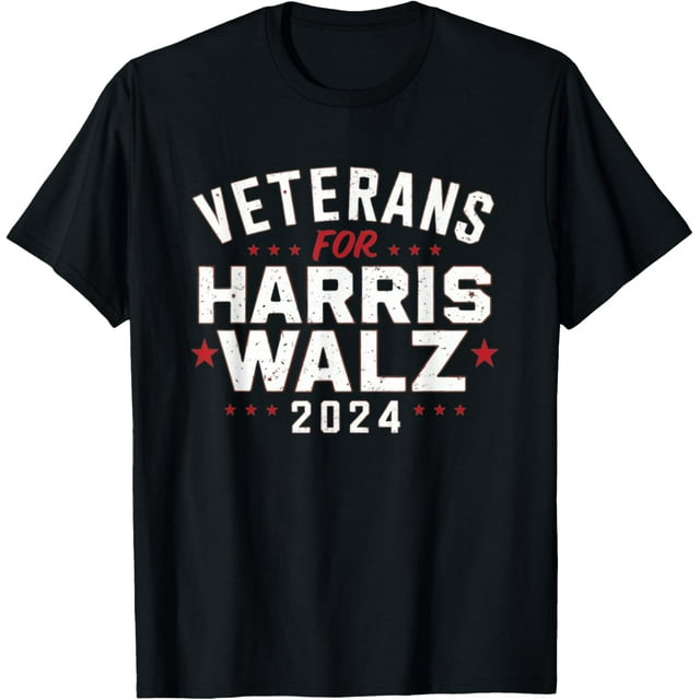 Veterans For Harris Waltz 2024 Election Vote Blue Democrat T-Shirt ...