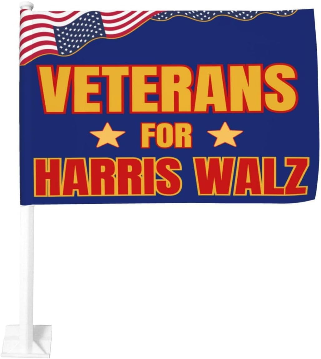 Veterans For Kamala Harris Waltz 2024 Election Flag Car Bike Flags ...