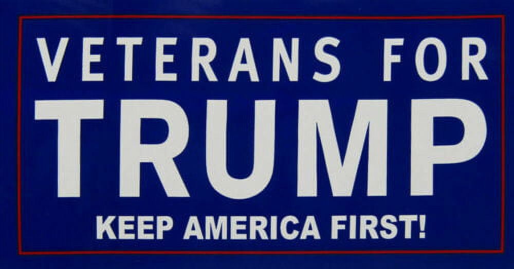 Veterans For Trump Keep America First! Blue Vinyl Decal Bumper Sticker ...