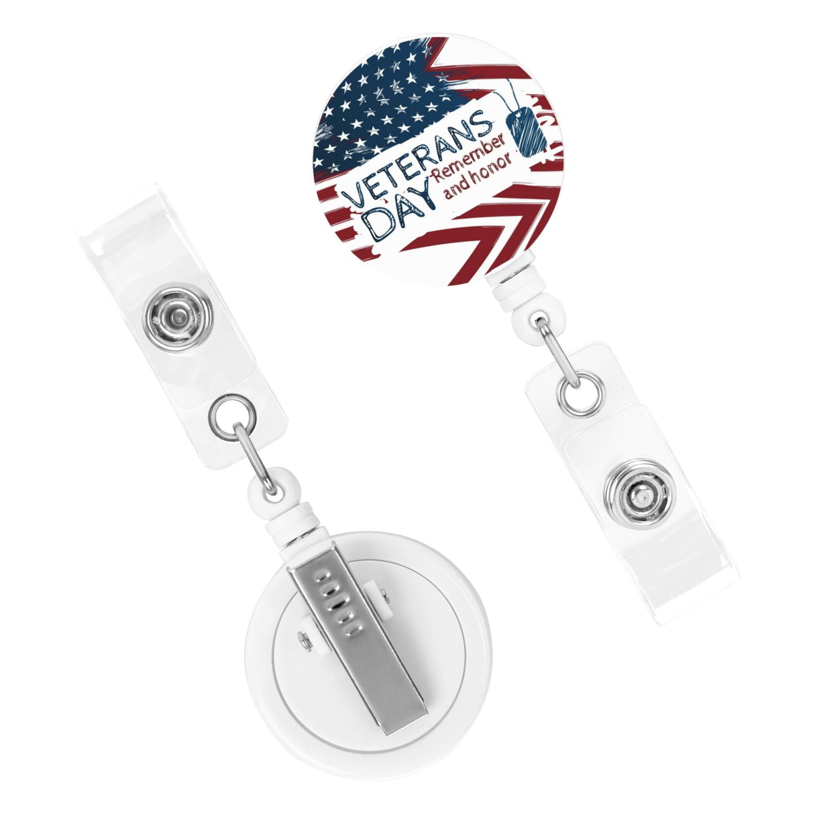 Veterans Memorial Day Honoring Who Served Badge Reel Retractable Badge ...