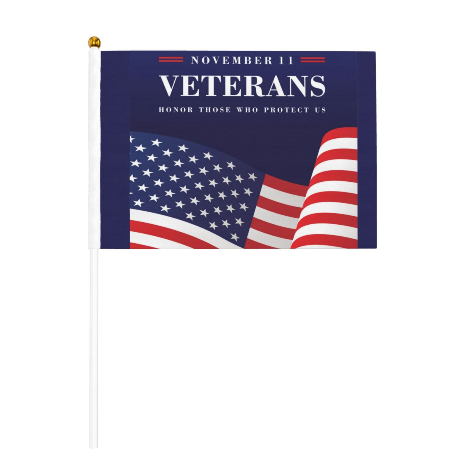 Veterans Memorial Day Honoring Who Served Flag Small Mini Hand Held ...