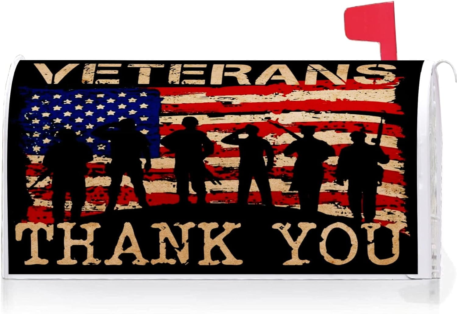 Veterans Thank You Patriotic American Independence Day Mailbox Cover ...