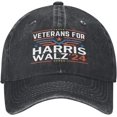 Veterans For Harris Waltz 2024 Hat Veterans For Kamala Harris Tim Walz 2024 Supporter Trucker