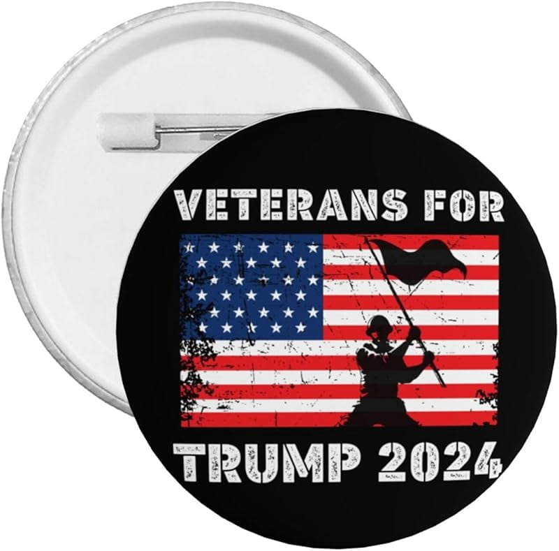 Veterans for Trump 2024 button pins Trump 2024 button pins Veterans for ...