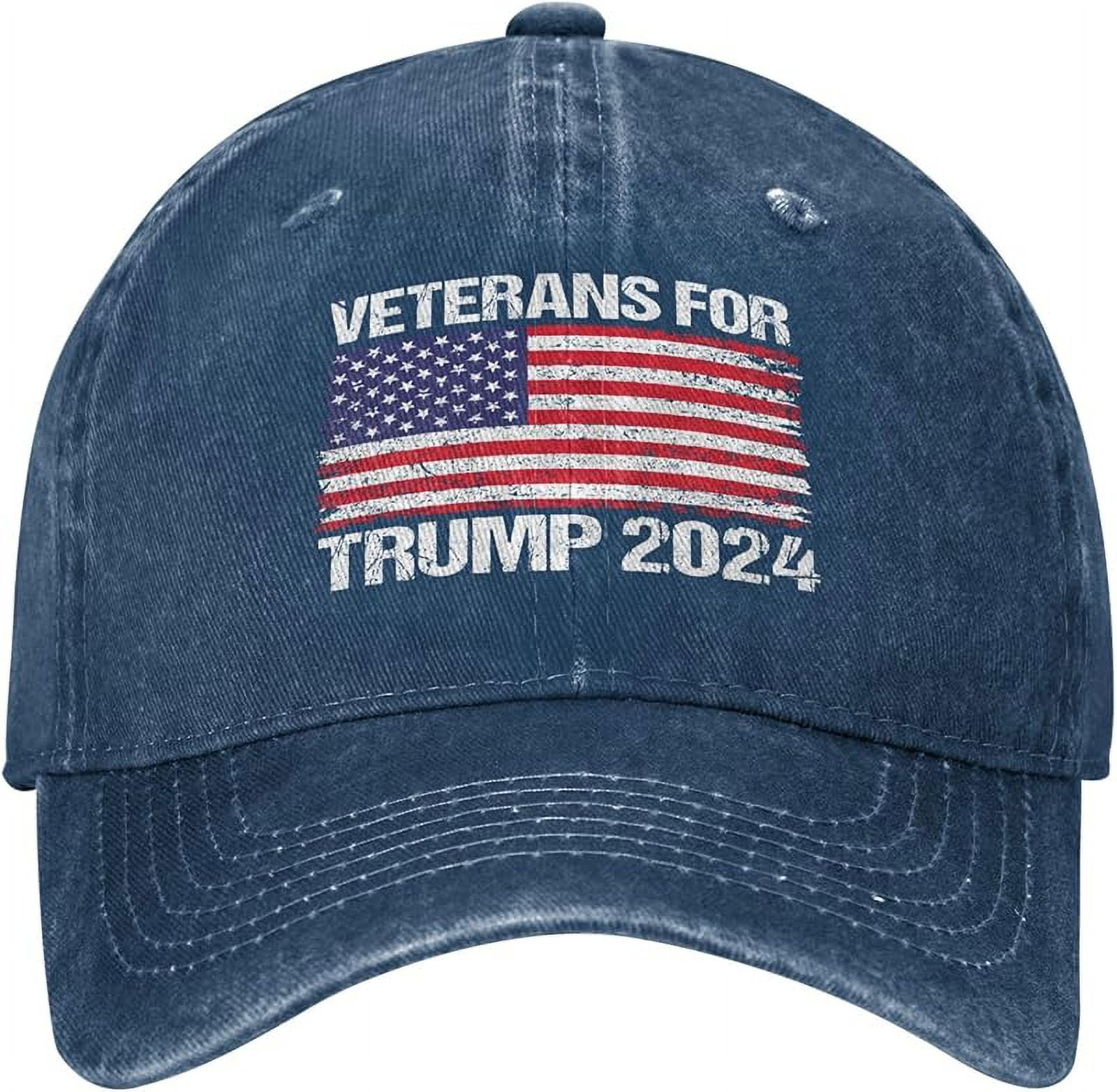 Veterans for Trump 2024 hat Trump 2024 hats for men camping retro ...