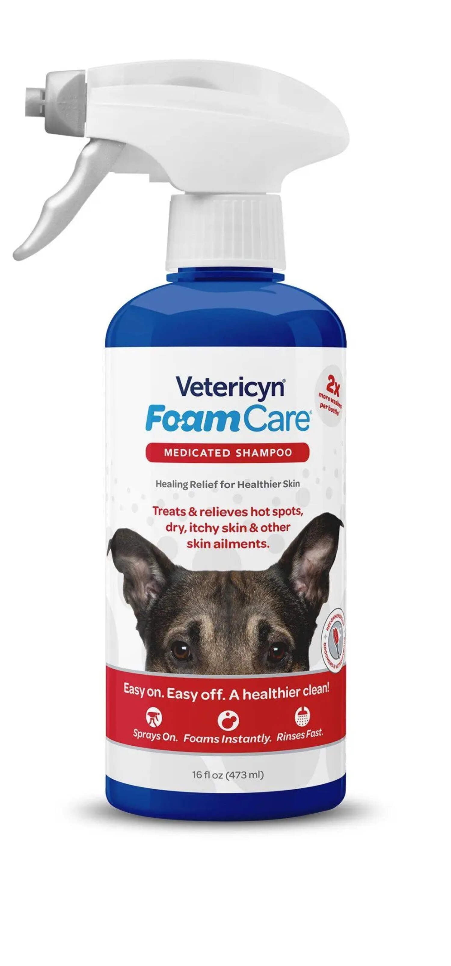 Vetericyn FoamCare Medicated Pet Shampoo for Dogs, Cats, Puppies - Anti ...