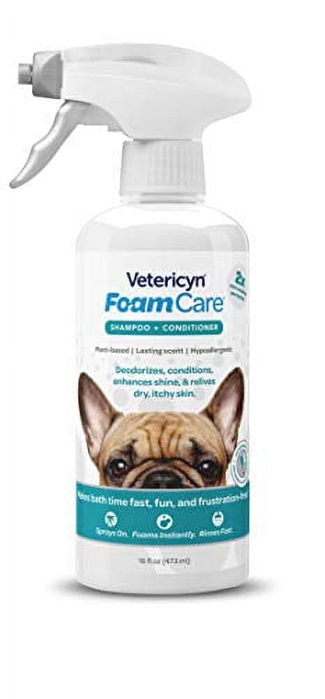 Vetericyn FoamCare Spray-On Dog Shampoo Plus Conditioner, 16 fl oz ...