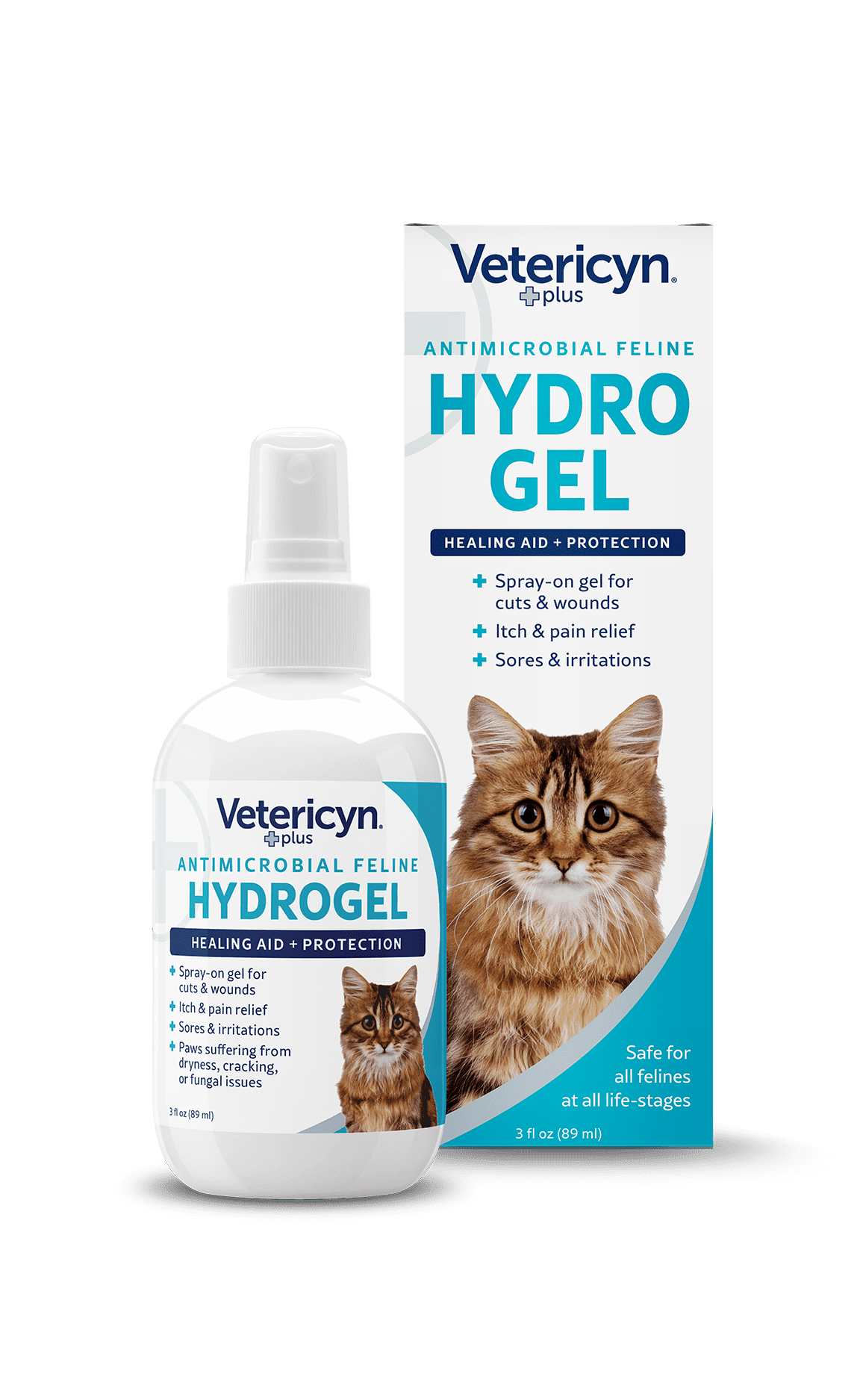 Vetericyn Plus Pet Antiseptic - Cat Wound Care Hydrogel Spray Treatment ...