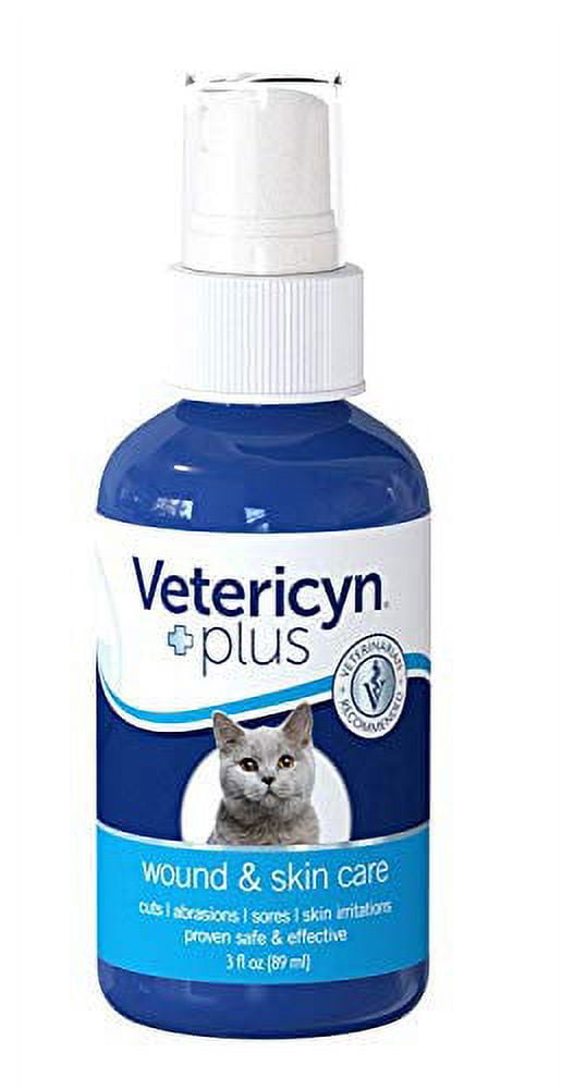 Vetericyn Plus Feline Wound and Skin Care. Spray to Clean Cuts and ...