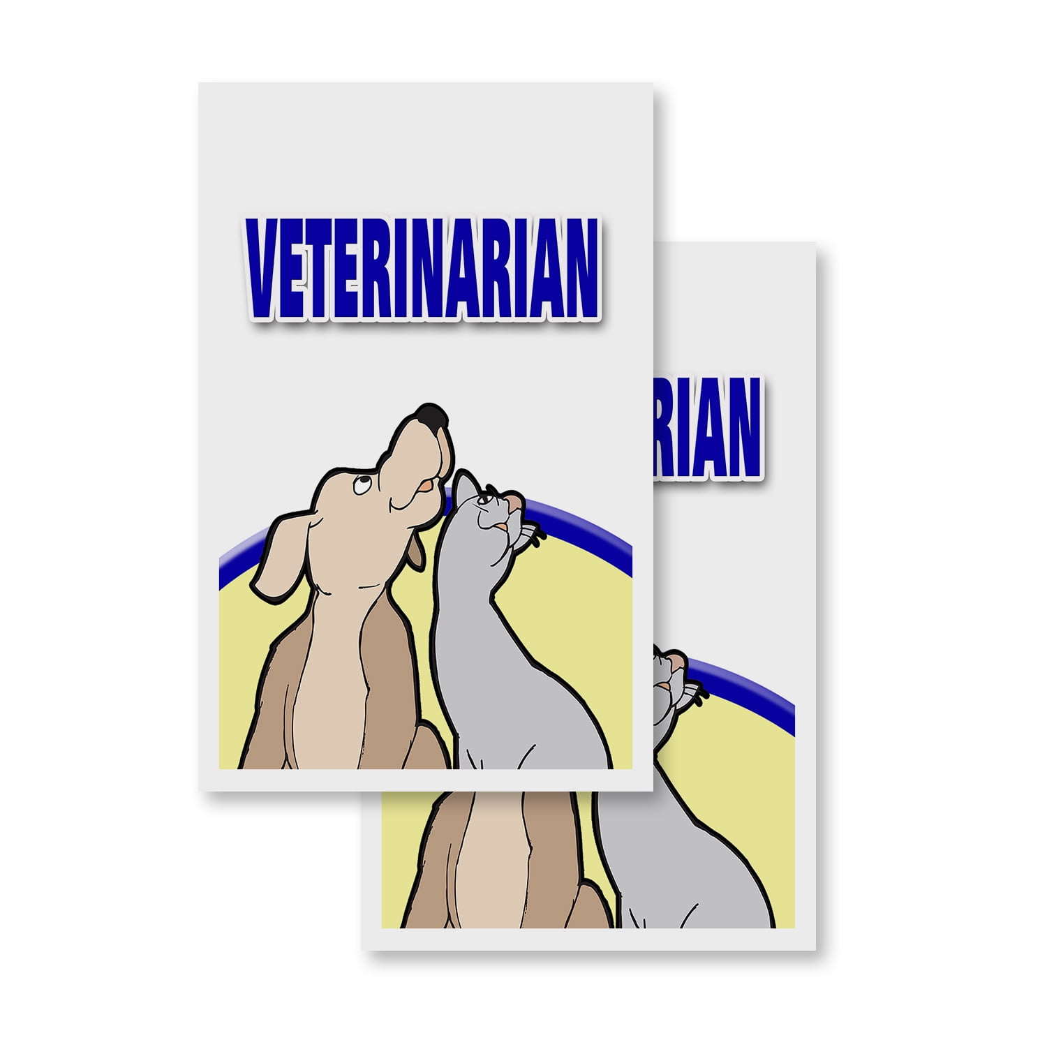 Veterinarian (2-PACK) 24" x 36" Vinyl Decals | Sign Insert Peel & Stick ...