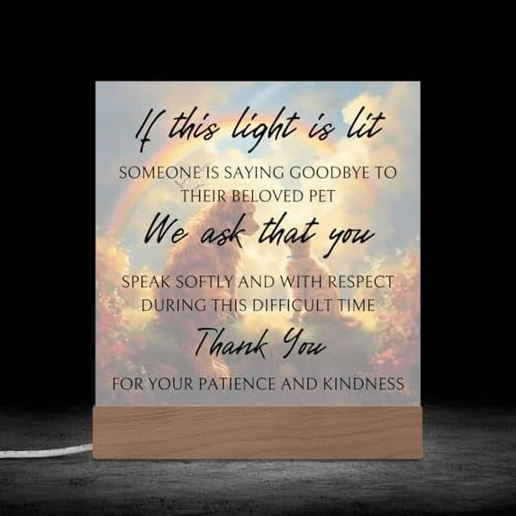 Veterinarian Euthanasia Office Sign, Vet Office Decor With Illuminated ...