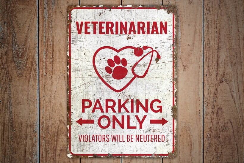 Veterinarian Parking Veterinarian Parking Sign Veterinarian Gift ...