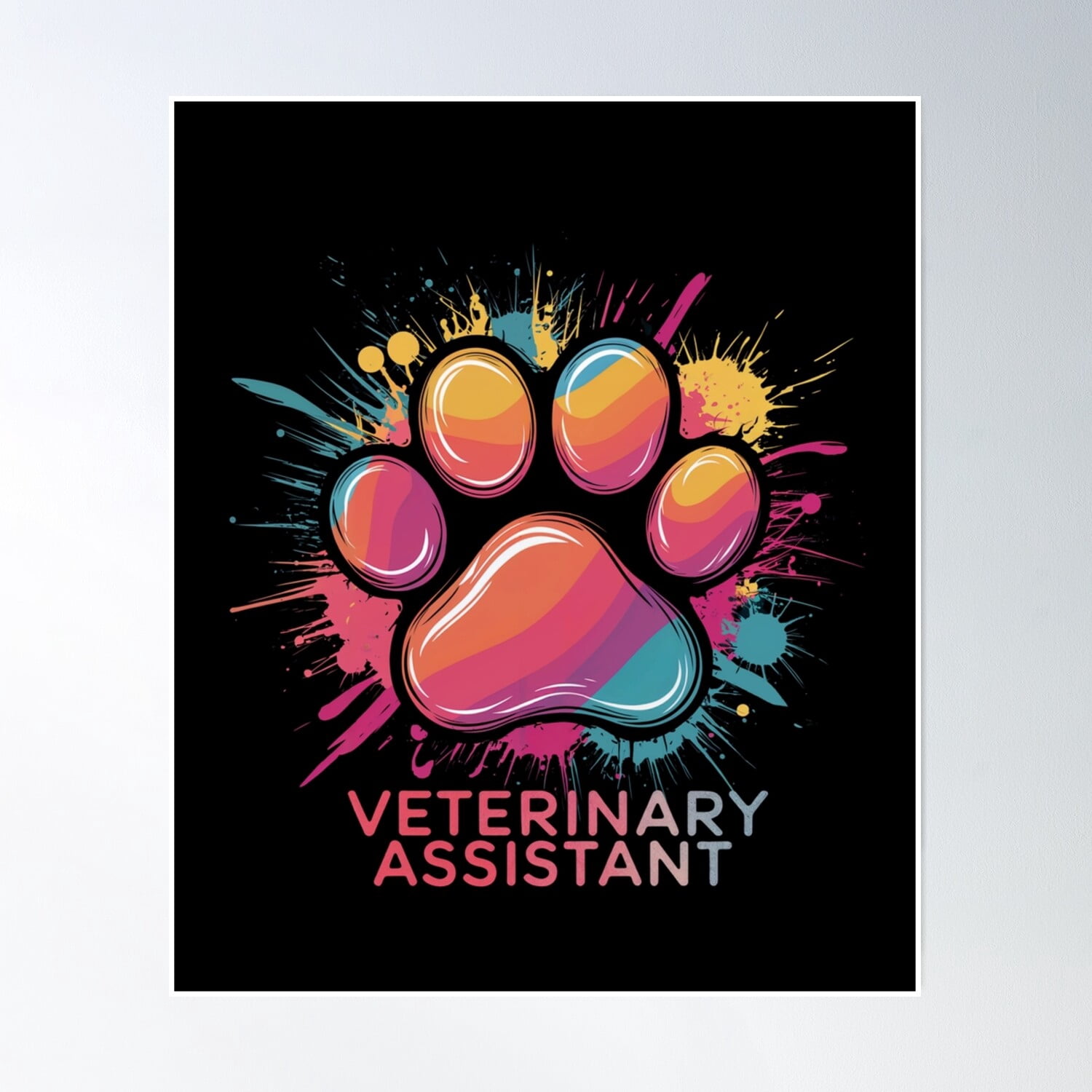 Veterinary Assistant Poster Wall Art, Modern Wall Decor, 8x12 UNFRAMED ...