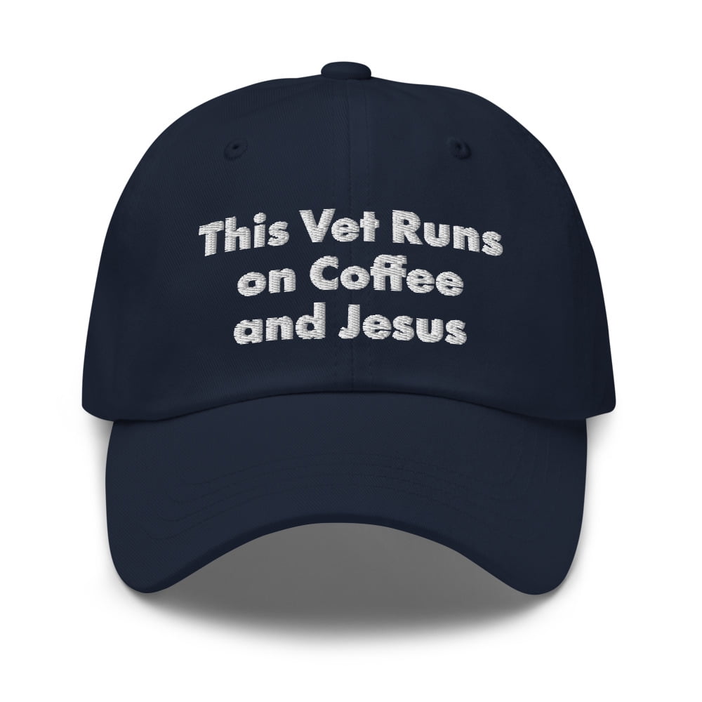 Veterinary Christian Classic Dad Hat, This Vet Runs on Coffee and Jesus ...