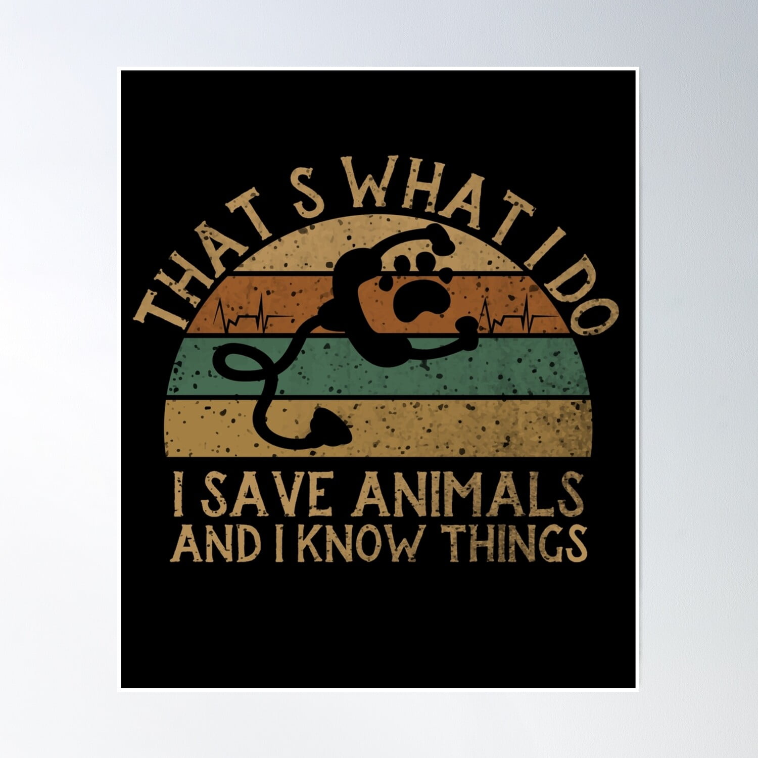 Veterinary Funny Vet Tech Veterinarian Gifts Poster Wall Art, Modern ...