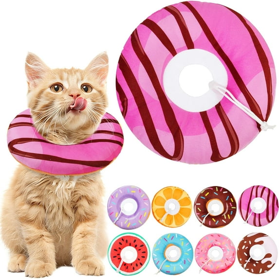‌Veterinary-Grade Postoperative Elizabethan Collar – Adjustable Soft Recovery Cone for Cats ...