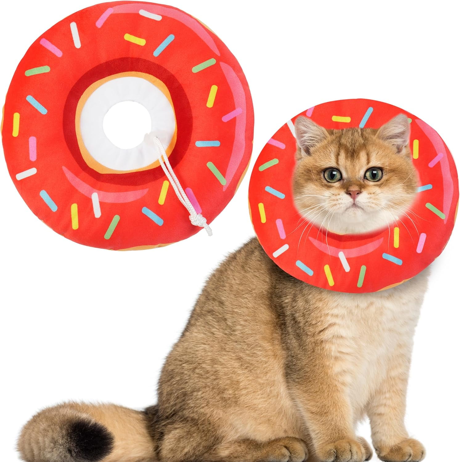 ‌Veterinary-Grade Postoperative Elizabethan Collar – Adjustable Soft ...