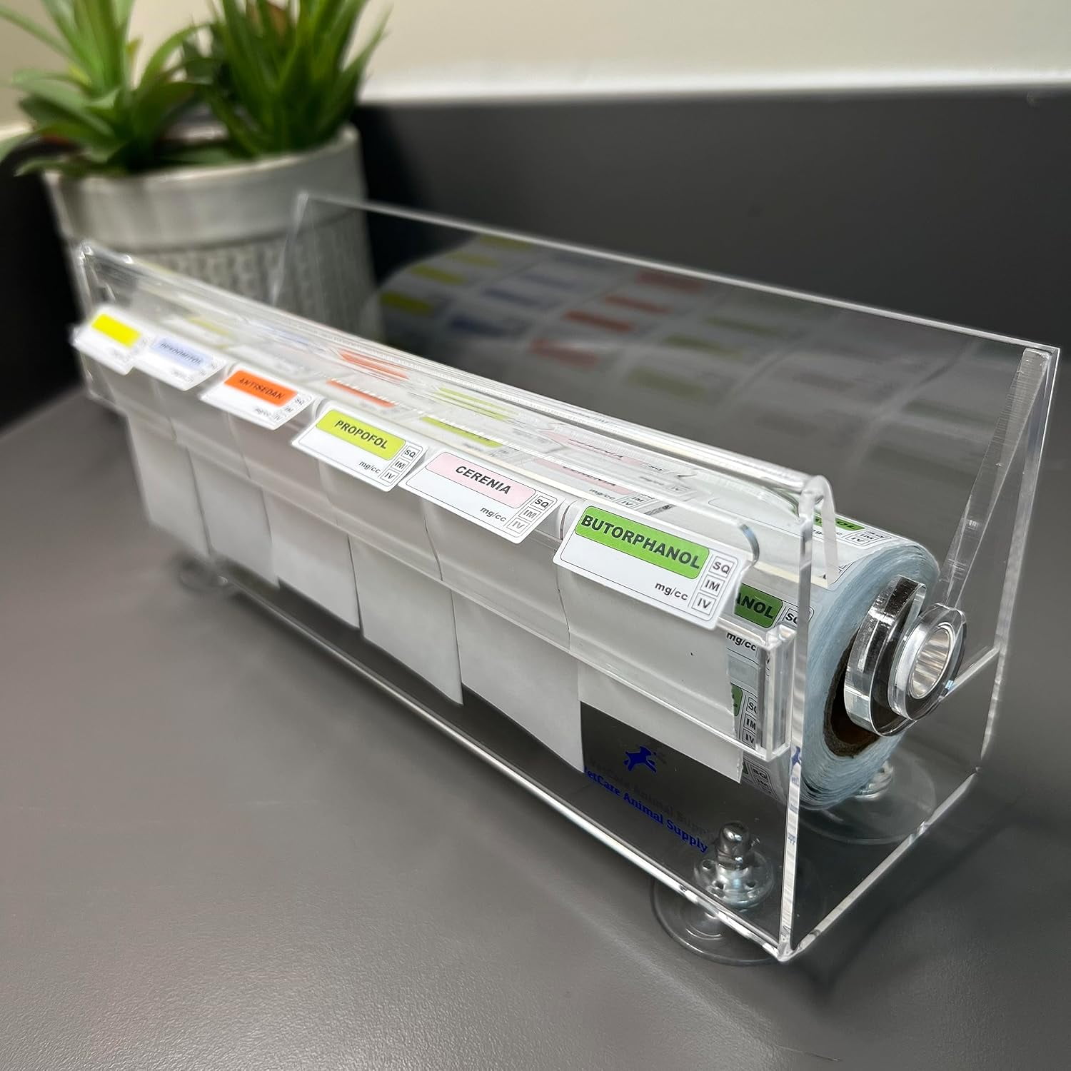 Veterinary Labels Dispenser & Drug Syringe Labels - Six Pre-Printed ...