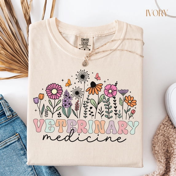 Veterinary Medicine Shirt Floral Vet Tech Gift - Walmart.com