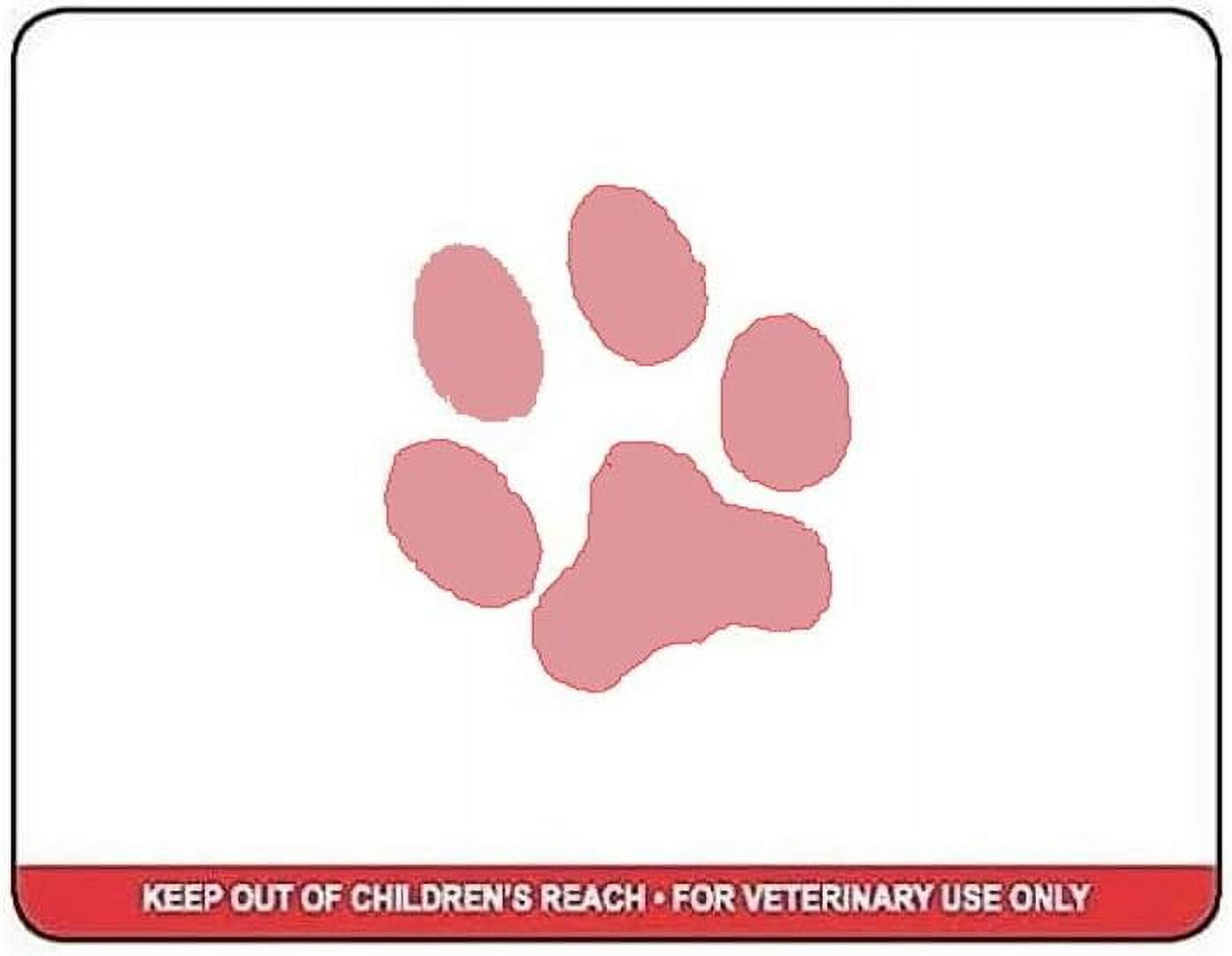 Veterinary Prescription Labels with Paw Print & Warning, 24 Rolls, 2-1/ ...
