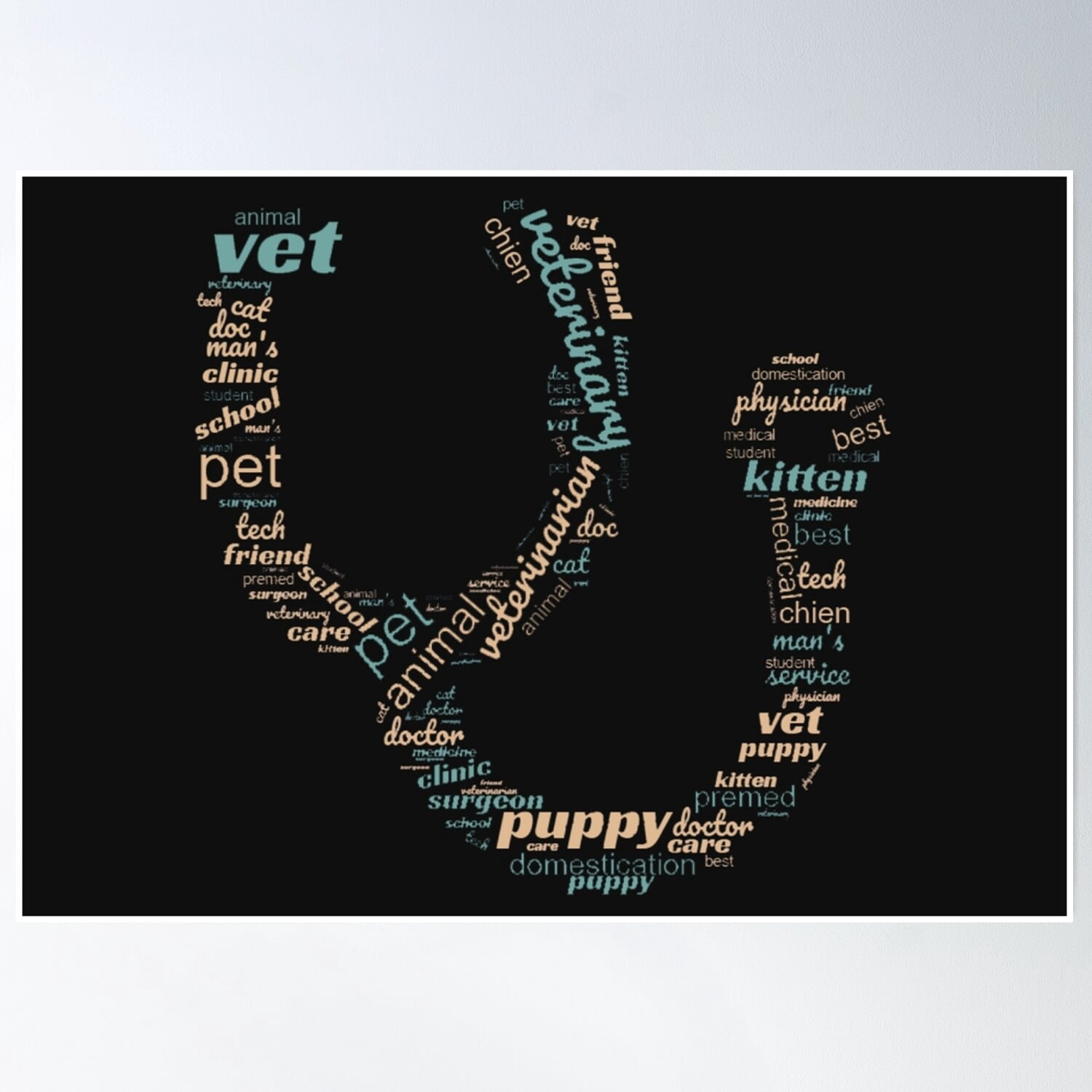 Veterinary Stethoscope Poster Wall Art, Modern Wall Decor, 24x36 ...