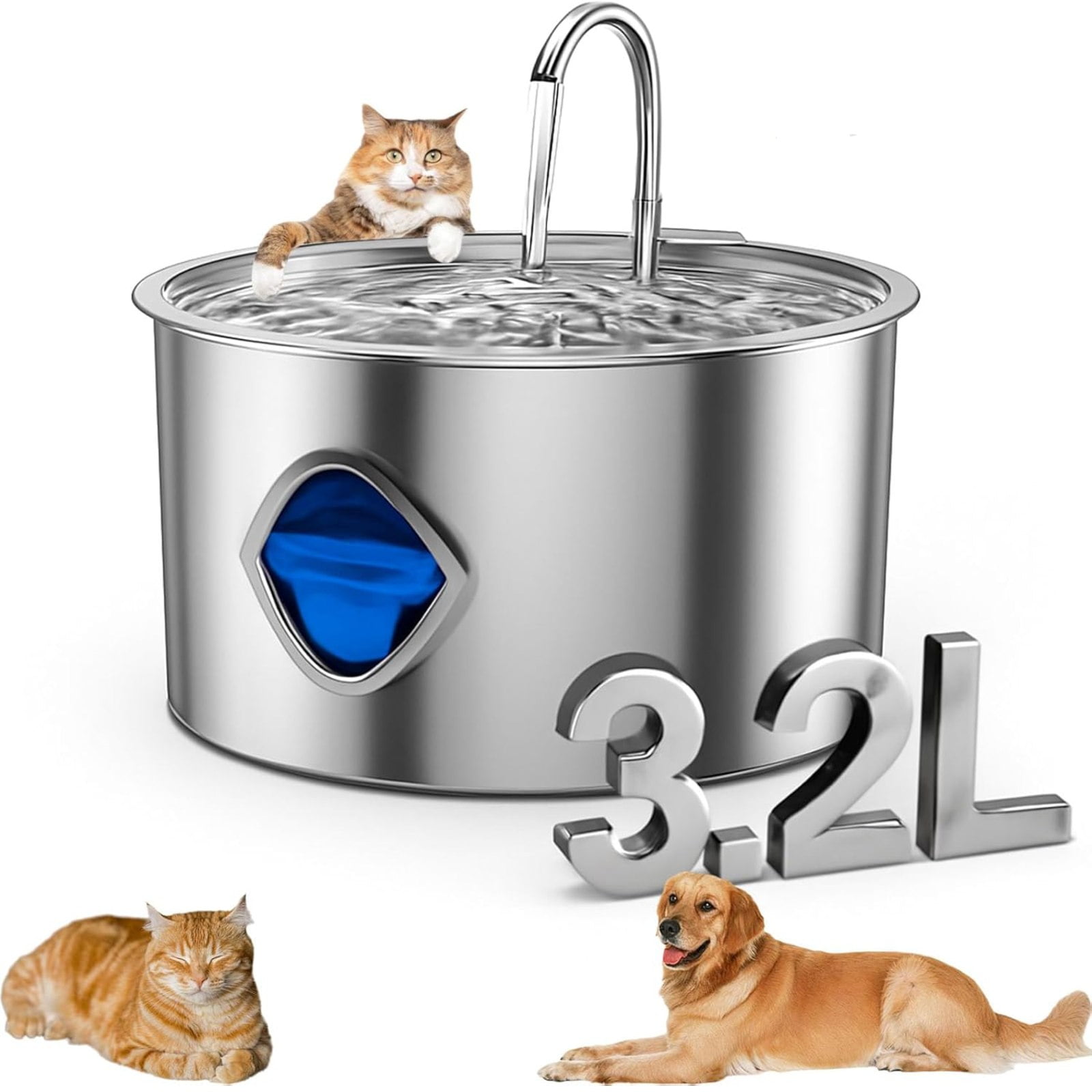 for Vetiflow Dog Bowl, Dog Water Fountain, 3.2l Filtered Water Bowl ...