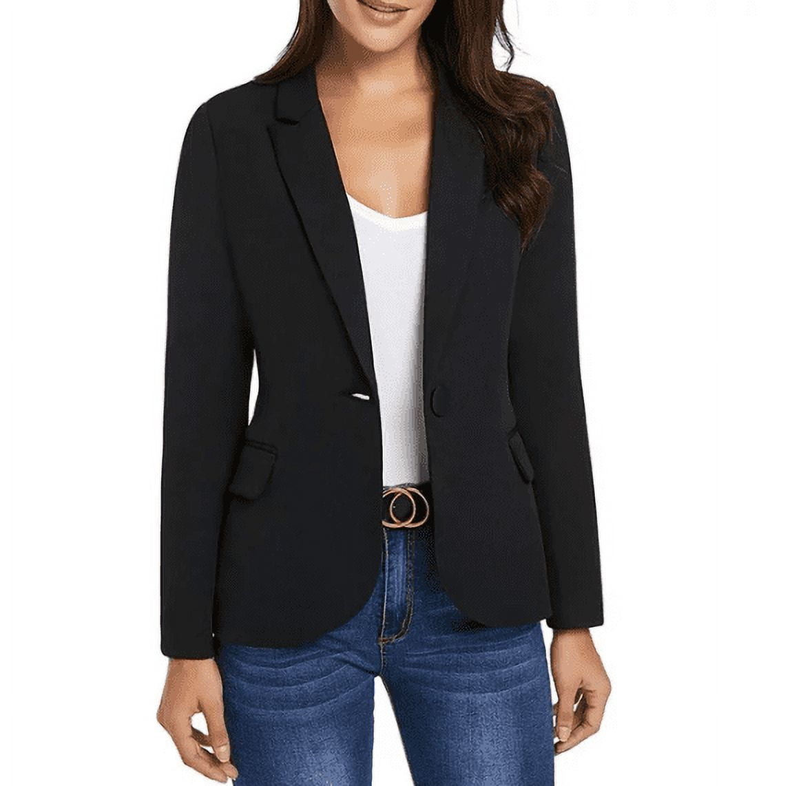 Vetinee Womens Business Work Office Blazer Back Slit Jacket with One ...