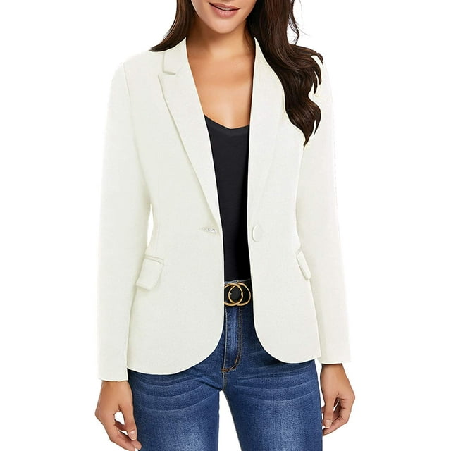 Vetinee Womens Business Work Office Blazer Back Slit Jacket with One ...